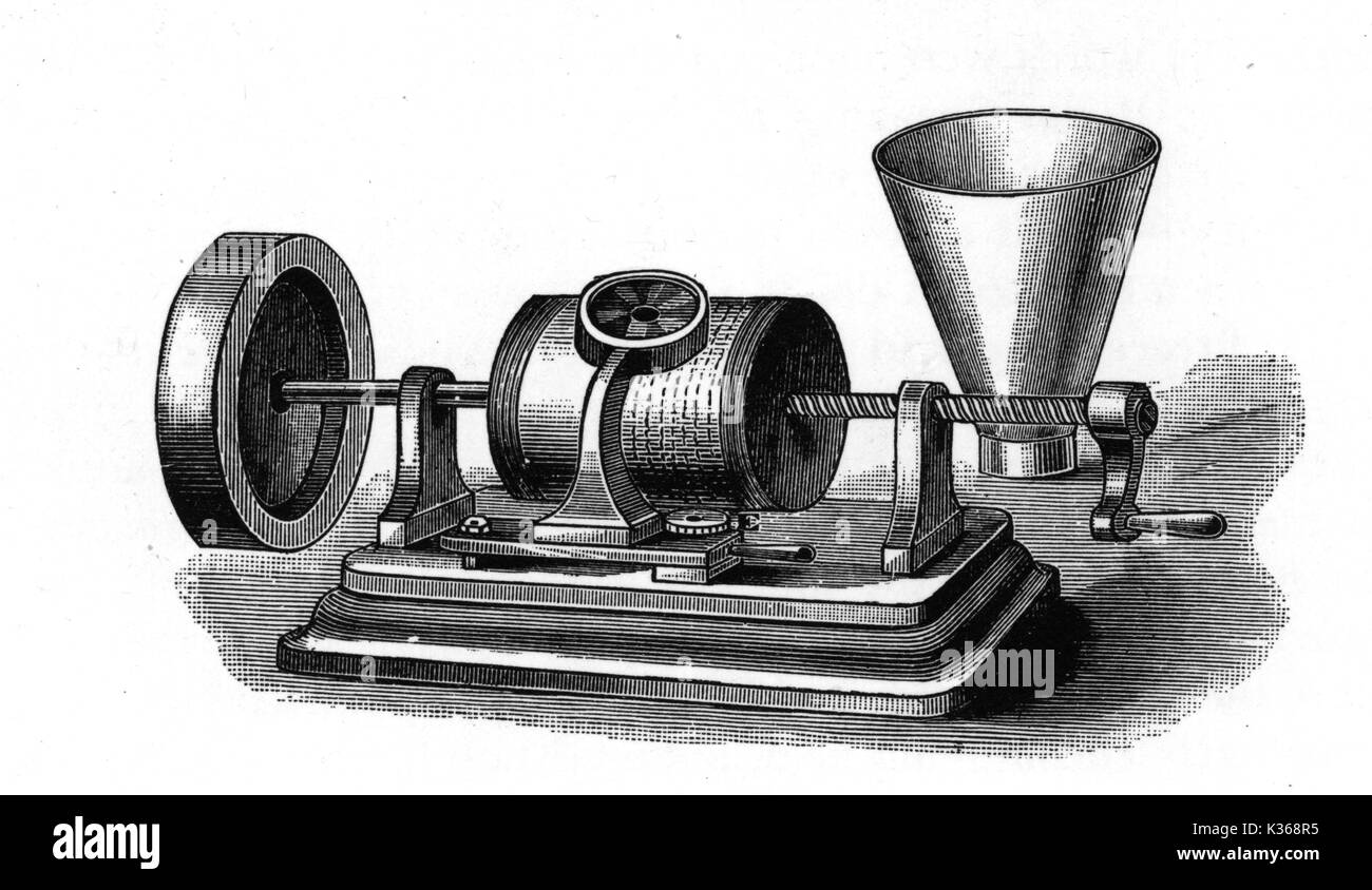 Thomas Edison Phonograph Drawing Portraits Of Inventors: Thomas Edison