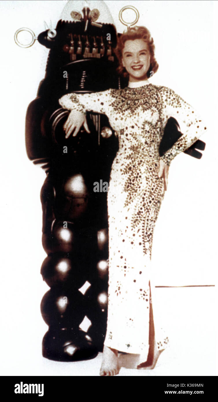 FORBIDDEN PLANET ROBBY THE ROBOT, ANNE FRANCIS Date: 1956 Stock Photo ...