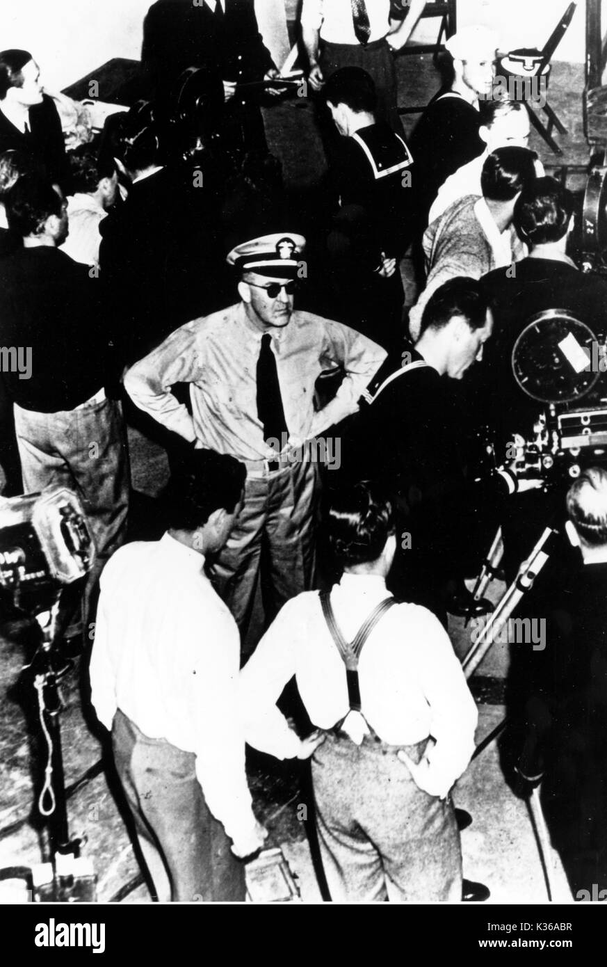 DIRECTOR JOHN FORD MAKING A NAVAL DOCUMENTARY DURING WORLD WAR 2 Stock ...