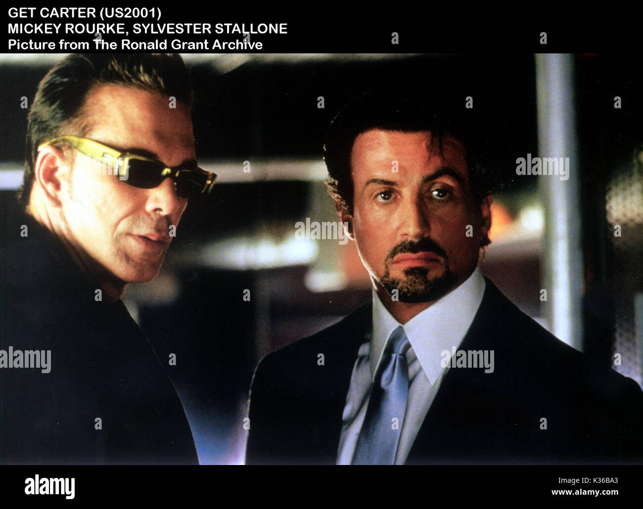 GET CARTER MICKEY ROURKE, SYLVESTER STALLONE Date: 2001 Stock Photo - Alamy