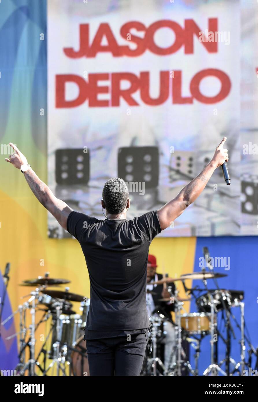 New York, NY, USA. 1st Sep, 2017. Jason Derulo on stage for Good ...