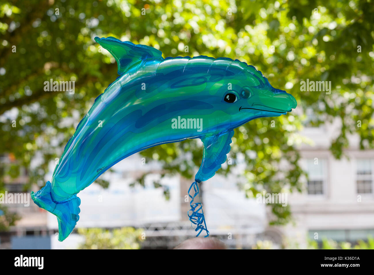 London, UK. 1st Sep, 2017. Japan Dolphin Day: Inflatable dolphin ...