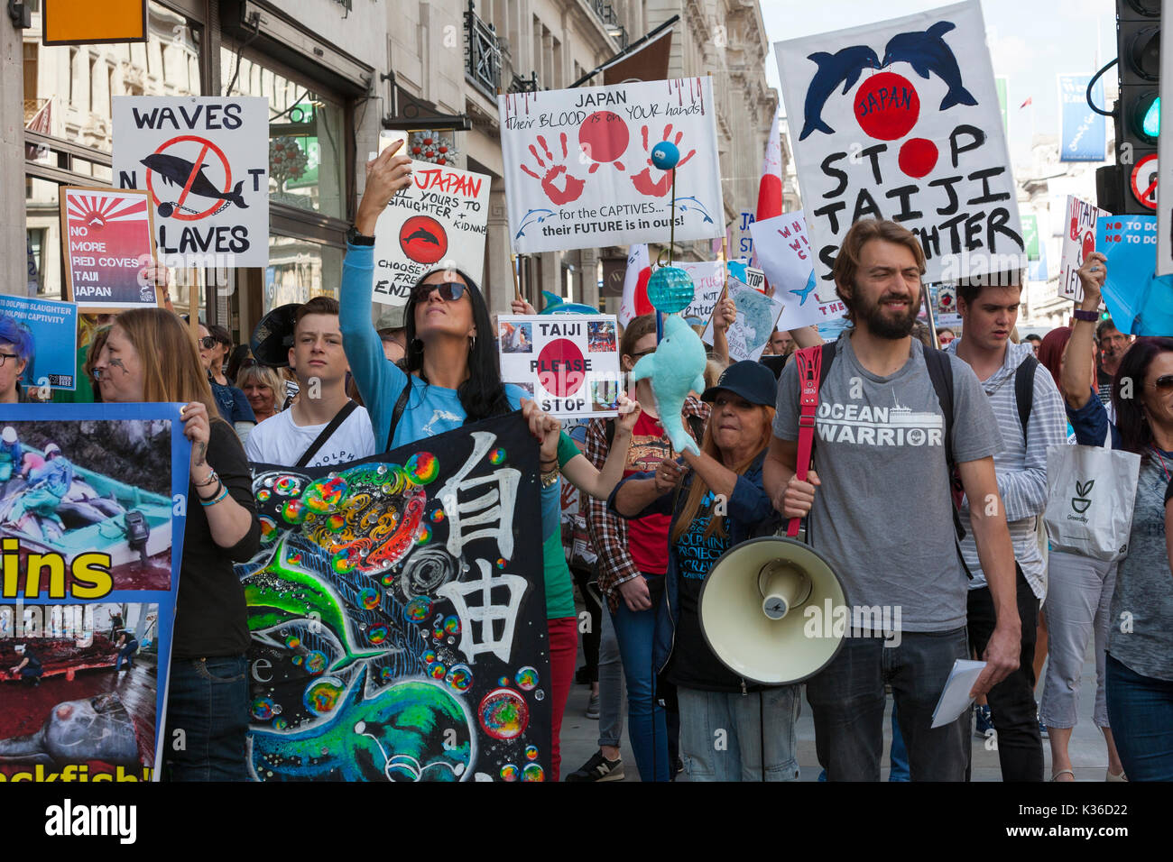 London, UK. 1st Sep, 2017. Japan Dolphin Day: Animal rights campaigners ...