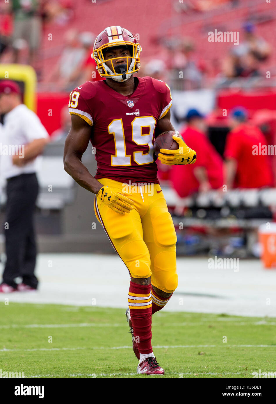August 31, 2017 - Washington Redskins wide receiver Robert Davis (19 ...