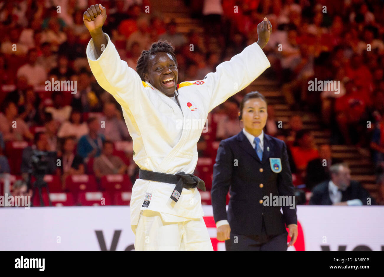 Budapest, Hungary. 01st Sep, 2017. Maria Bernabeu of Spain celebrates ...