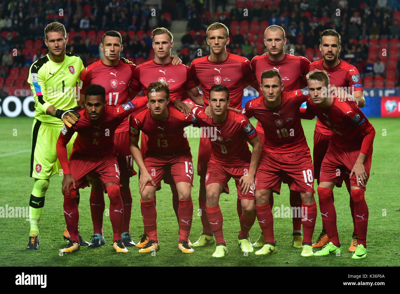 Prague, Czech Republic. 01st Sep, 2017. The Czech soccer national team ...