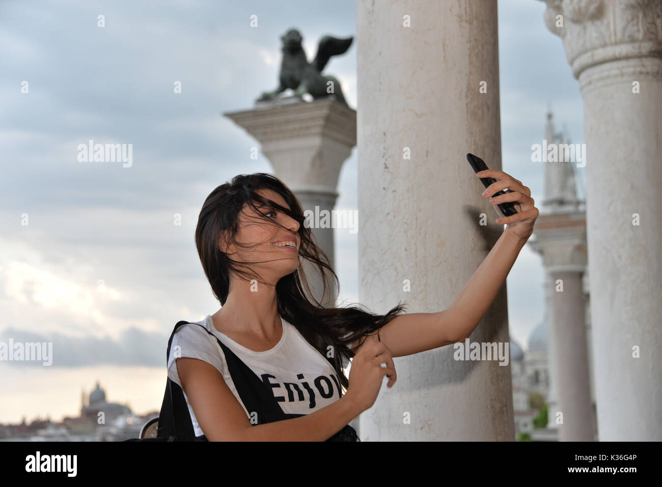 Venice, Italy. 01th September, 2017. Miss Italia pageant finalists on ...