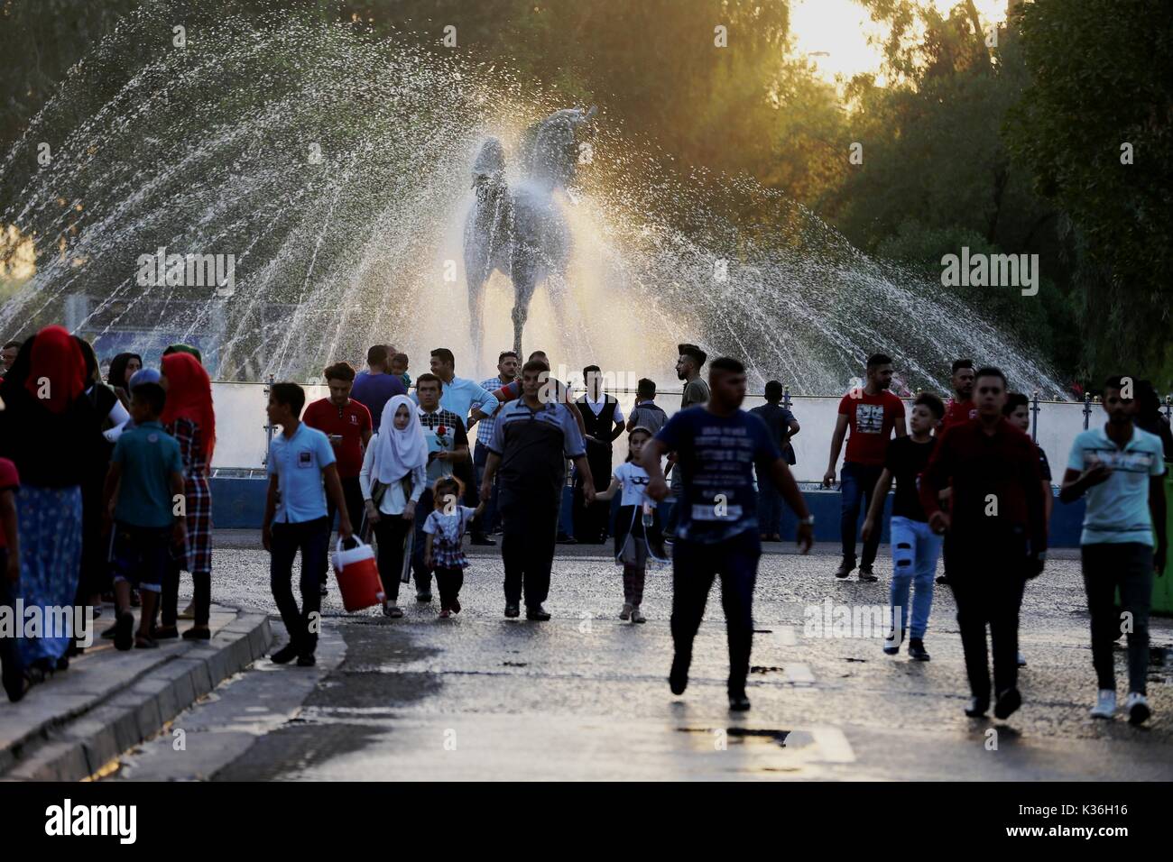 Baghdad, Iraq. 1st Sep, 2017. People celebrate Eid al-Adha festival in ...