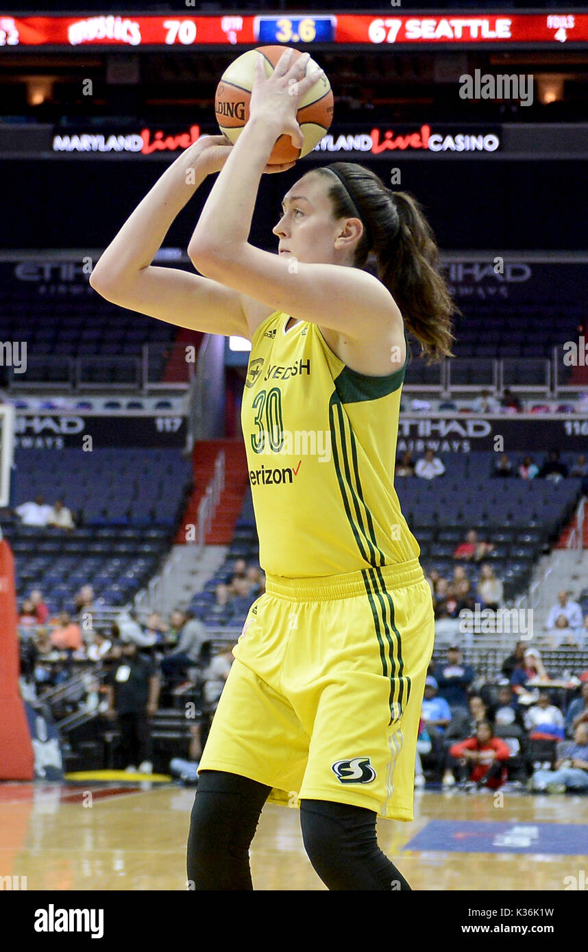 Washington, DC, USA. 1st Sep, 2017. 20170901 - Seattle Storm forward ...