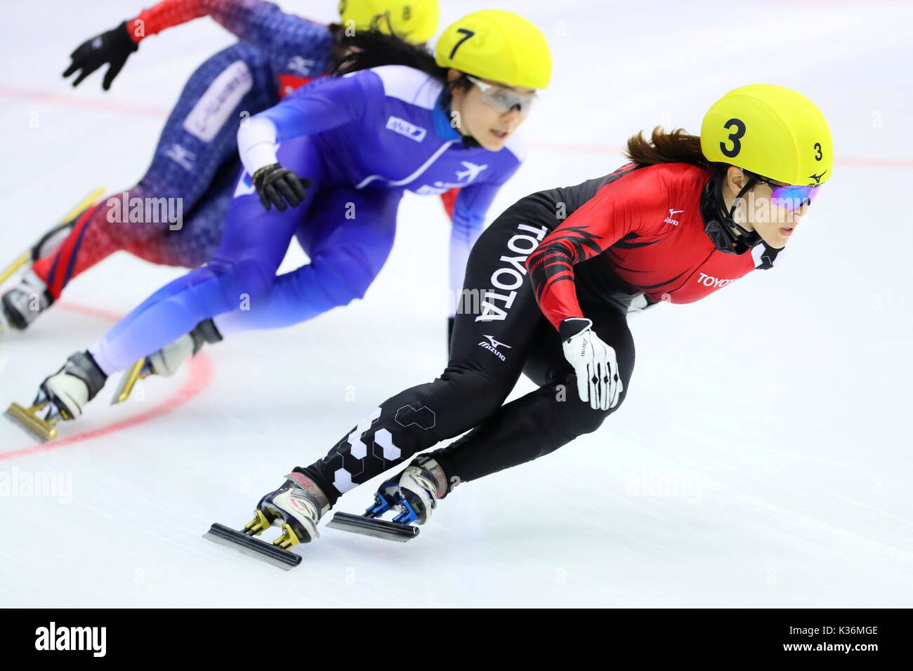 Nagano, Japan. 1st Sep, 2017. L-R) Yuki Kikuchi, Sumire Kikuchi Short ...