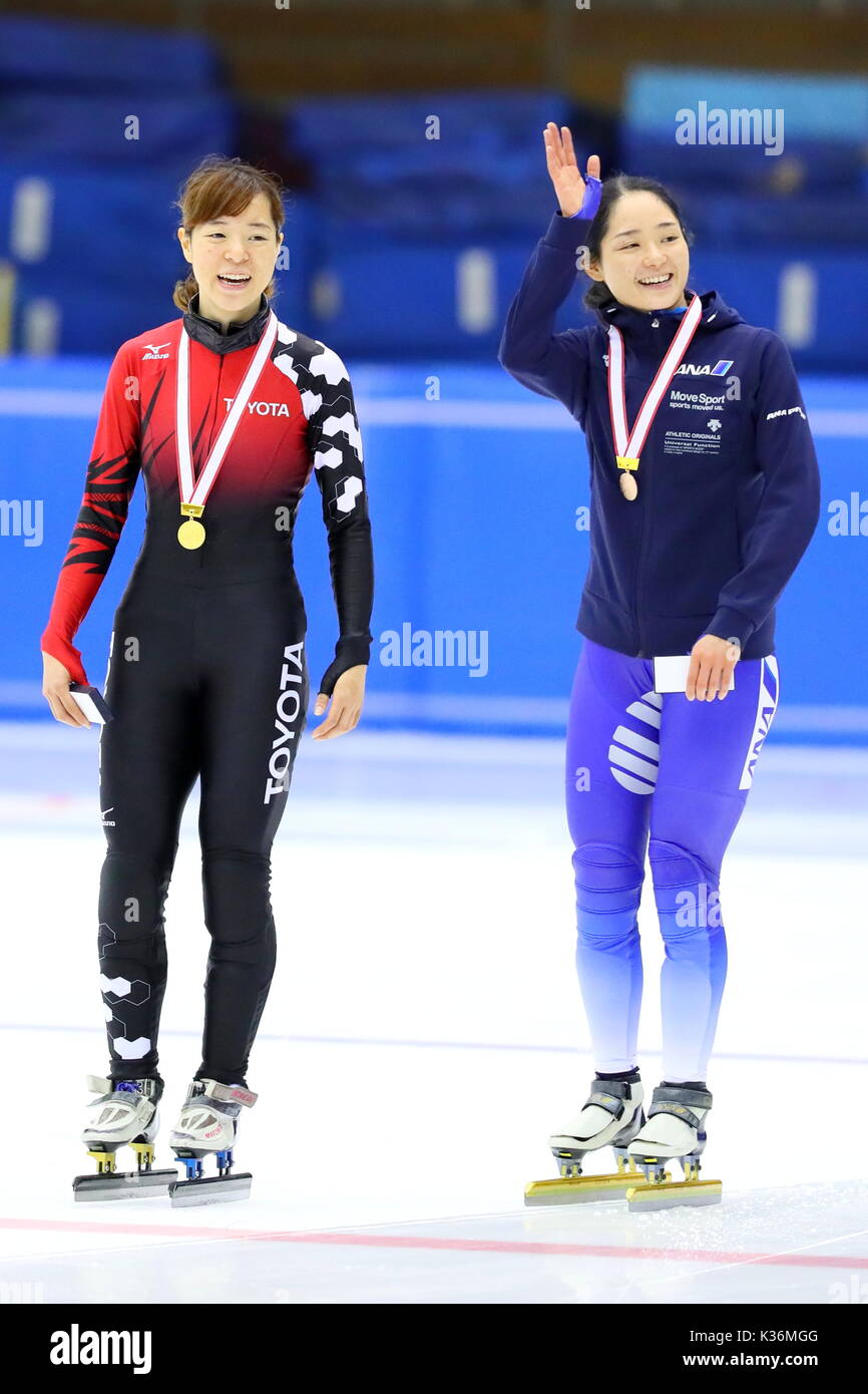 Nagano, Japan. 1st Sep, 2017. L-R) Sumire Kikuchi, Yuki Kikuchi Short ...