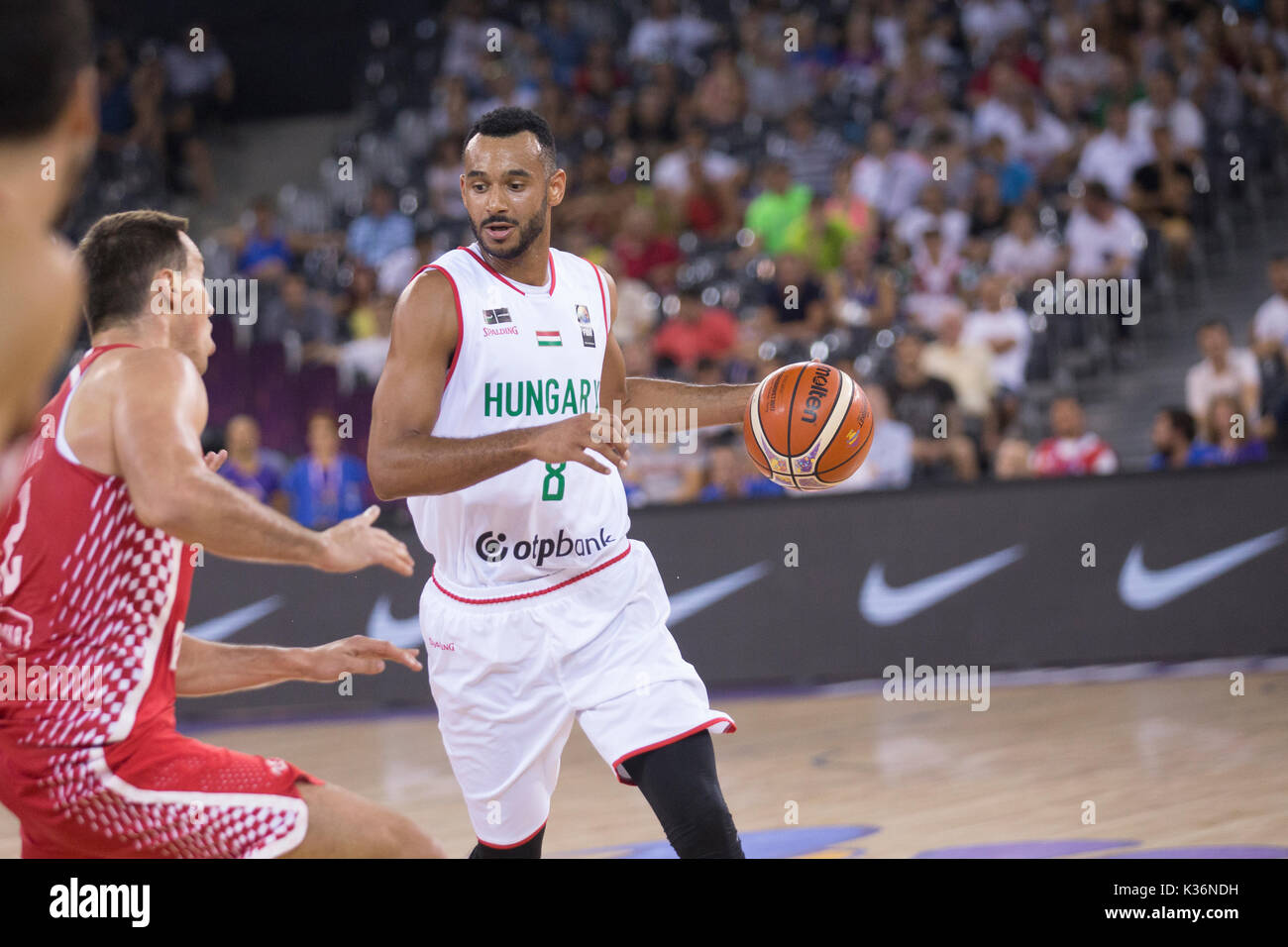 Adam Hanga, handling the ball, in game Hungary vs Croatia, in FIBA ...
