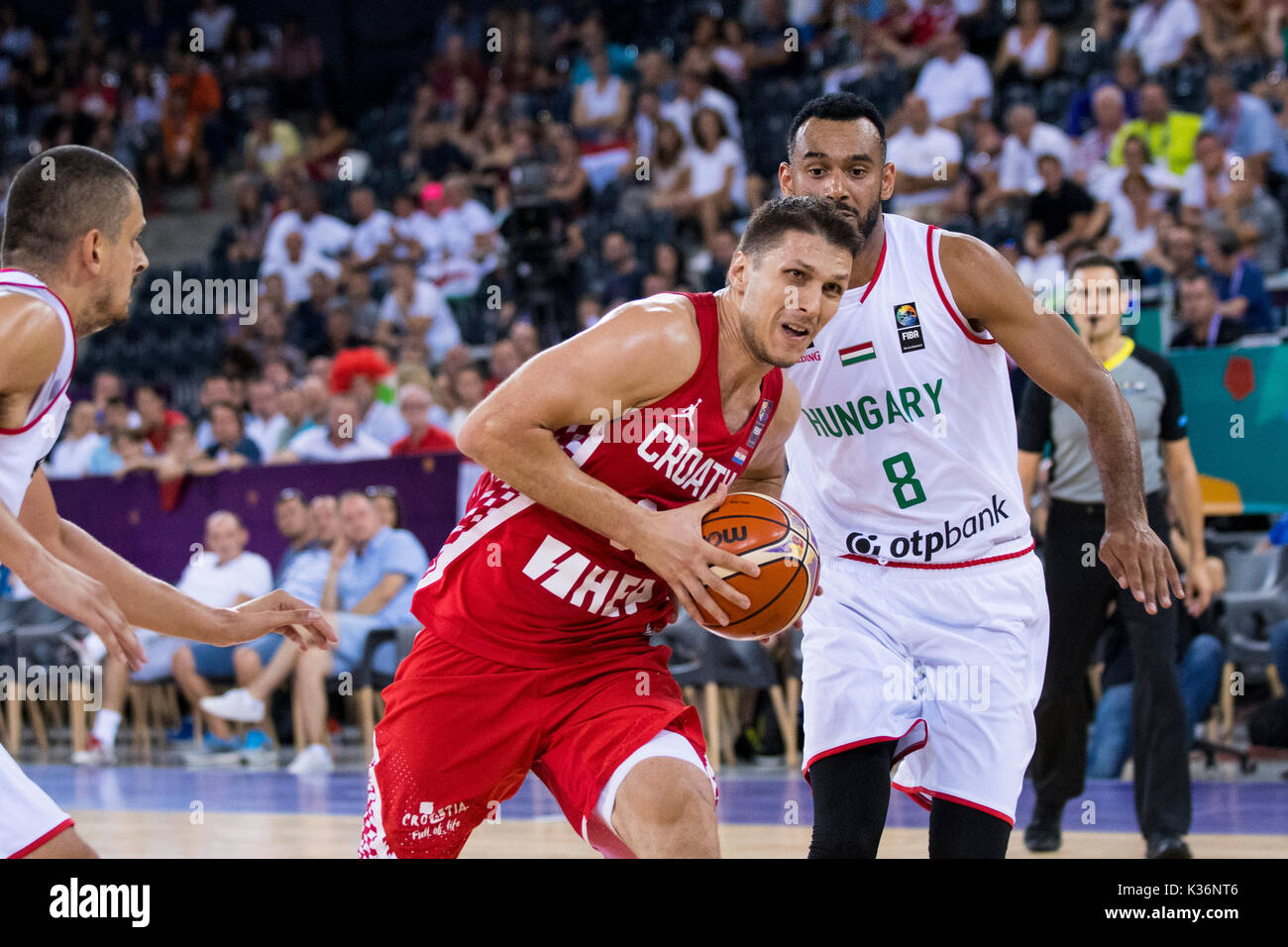 September 1, 2017: Marko Tomas #33 (CRO) and Adam Hanga #8 (HUN) during ...