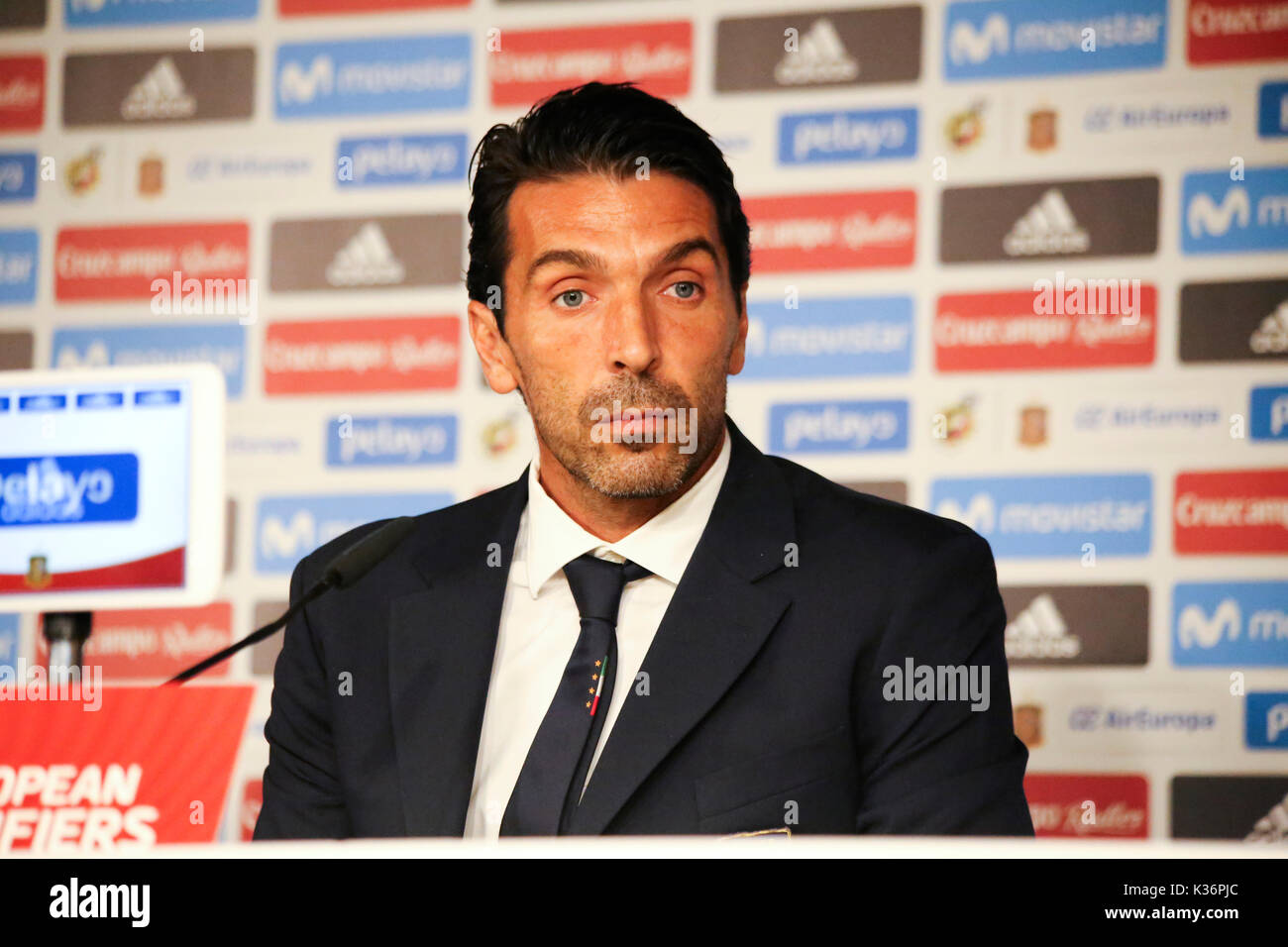 Madrid, Spain. 2nd Sep, 2017. Gianluigi Buffon (Goalkeeper, Italy ...