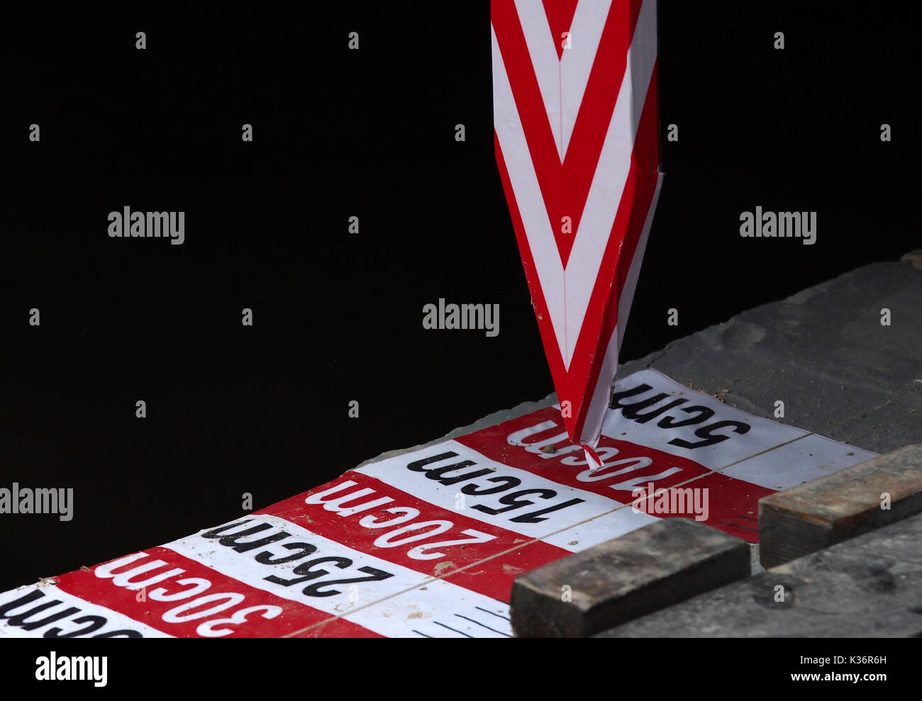 Shanghai, China. 2nd Sep, 2017. The ruler shows the shift distance for ...