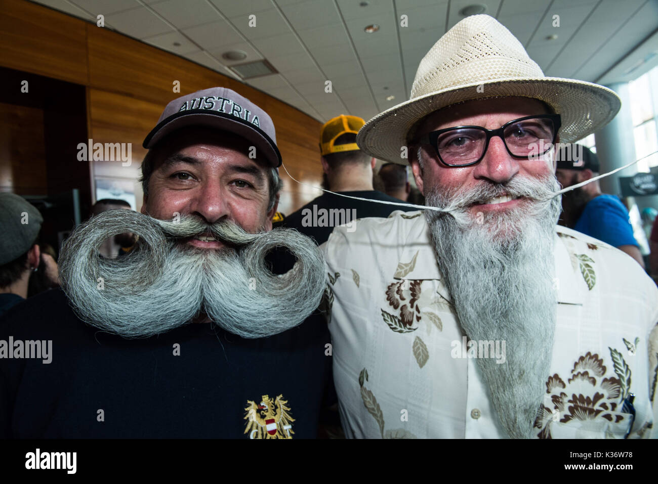 Austin, Texas, USA. 1st September, 2017. A contestant poses for a photo ...