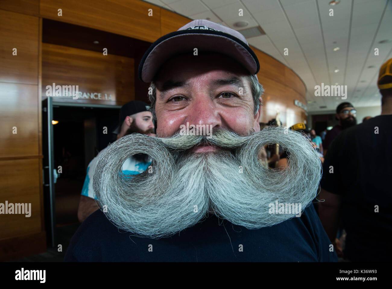 Austin, Texas, USA. 1st September, 2017. A contestant poses for a photo ...