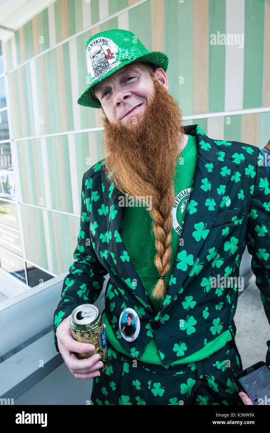 Austin, Texas, USA. 1st September, 2017. A ginger bearded contestant ...