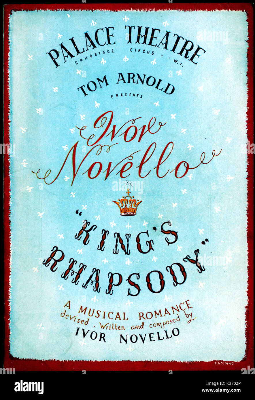 KING'S RHAPSODY PALACE THEATRE, LONDON Stock Photo - Alamy