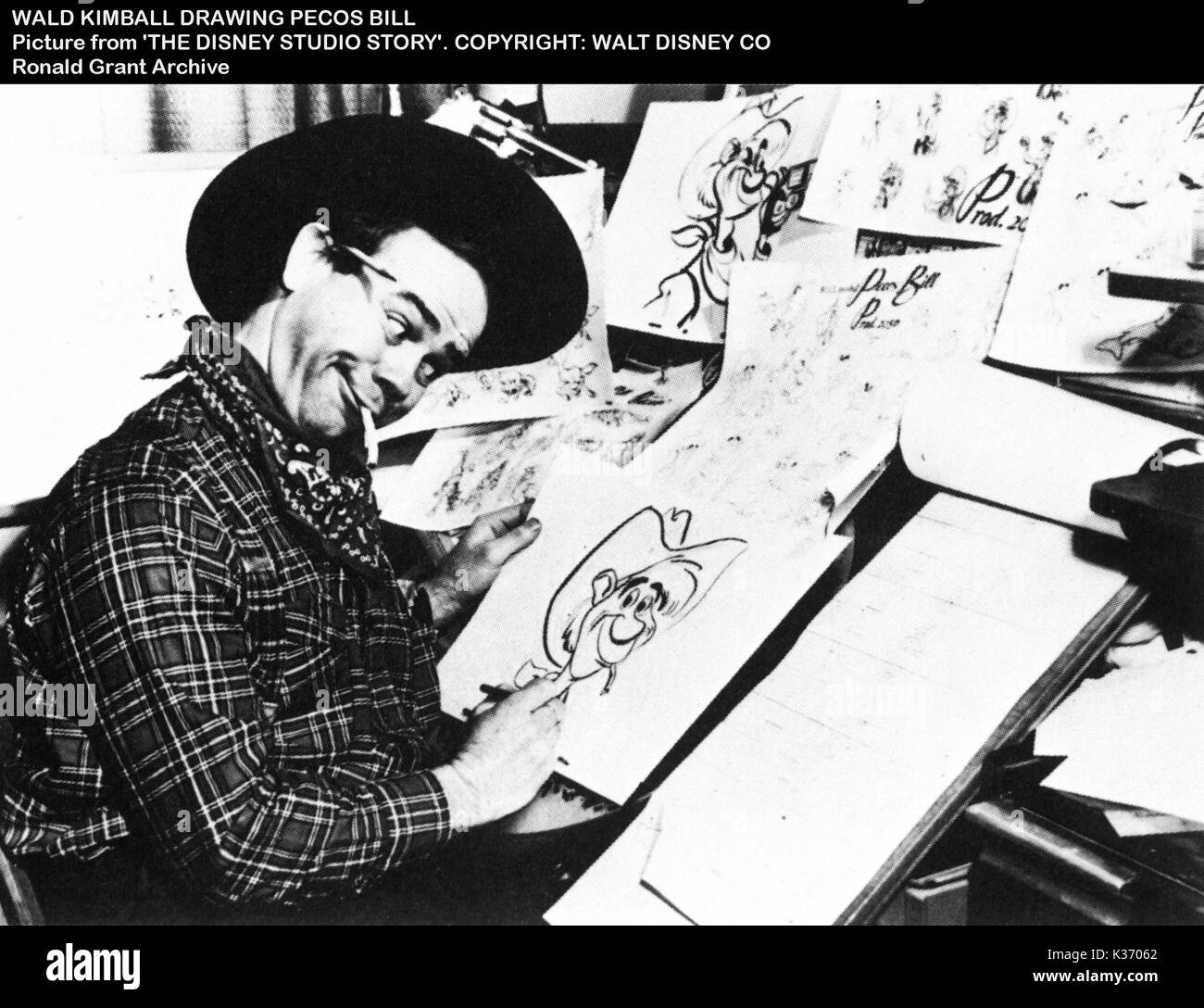 WALD KIMBALL drawing PECOS BILL Stock Photo - Alamy