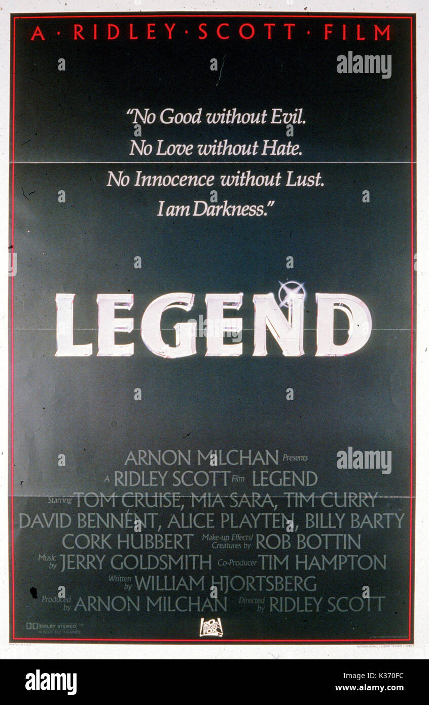 Legend 1985 poster hi-res stock photography and images - Alamy