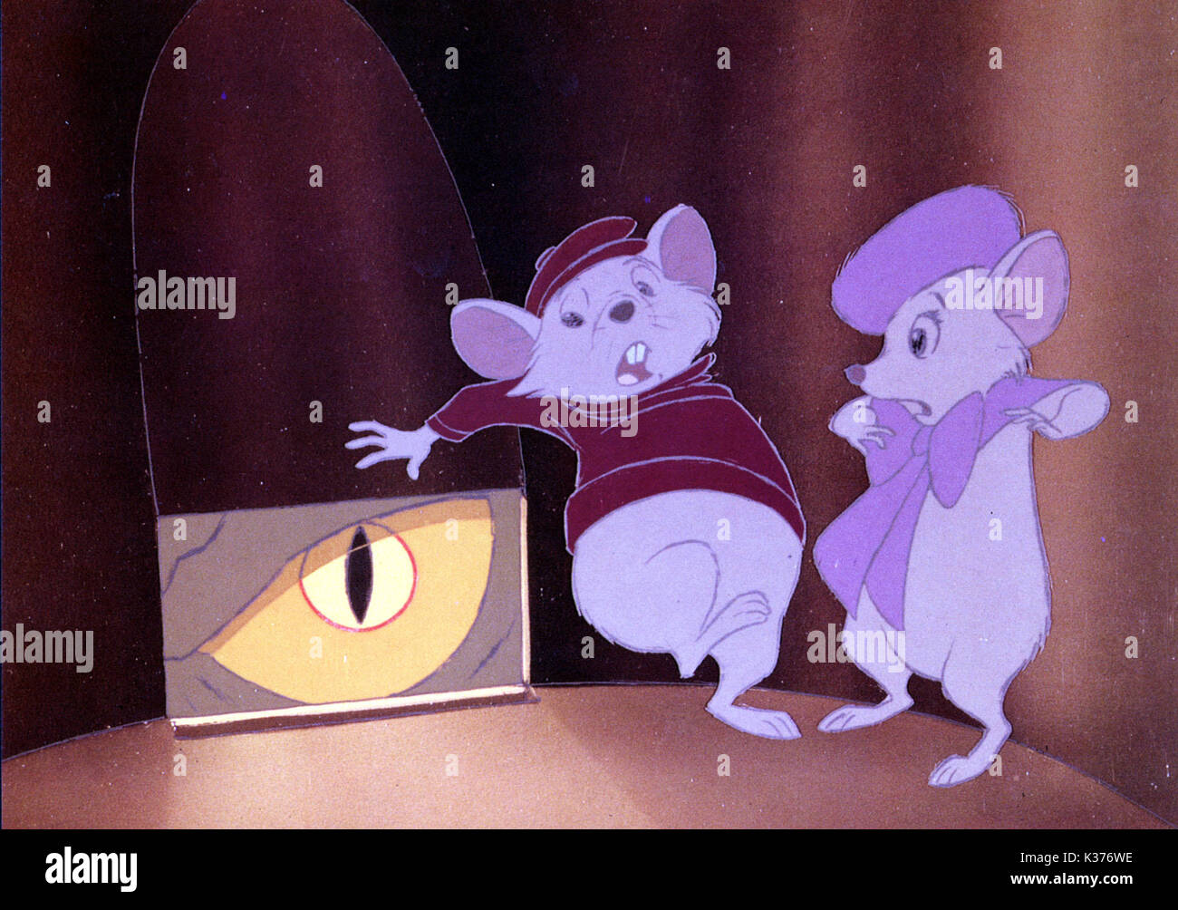 THE RESCUERS [US 1978] Bianca and Bernard hide from one of Medusa's pet ...