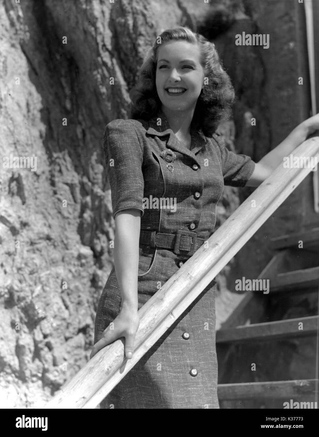 PATRICIA ROC ON THE SET OF JOHNNY FRENCHMAN IN 1944/45 Stock Photo - Alamy