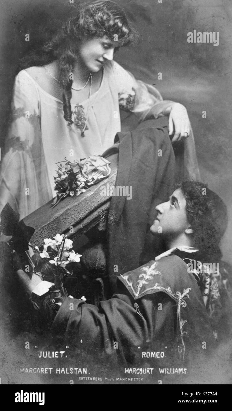 ROMEO AND JULIET MARGARET HALSTON AS JULIET, HARCOURT WILLIAMS AS ROMEO ...