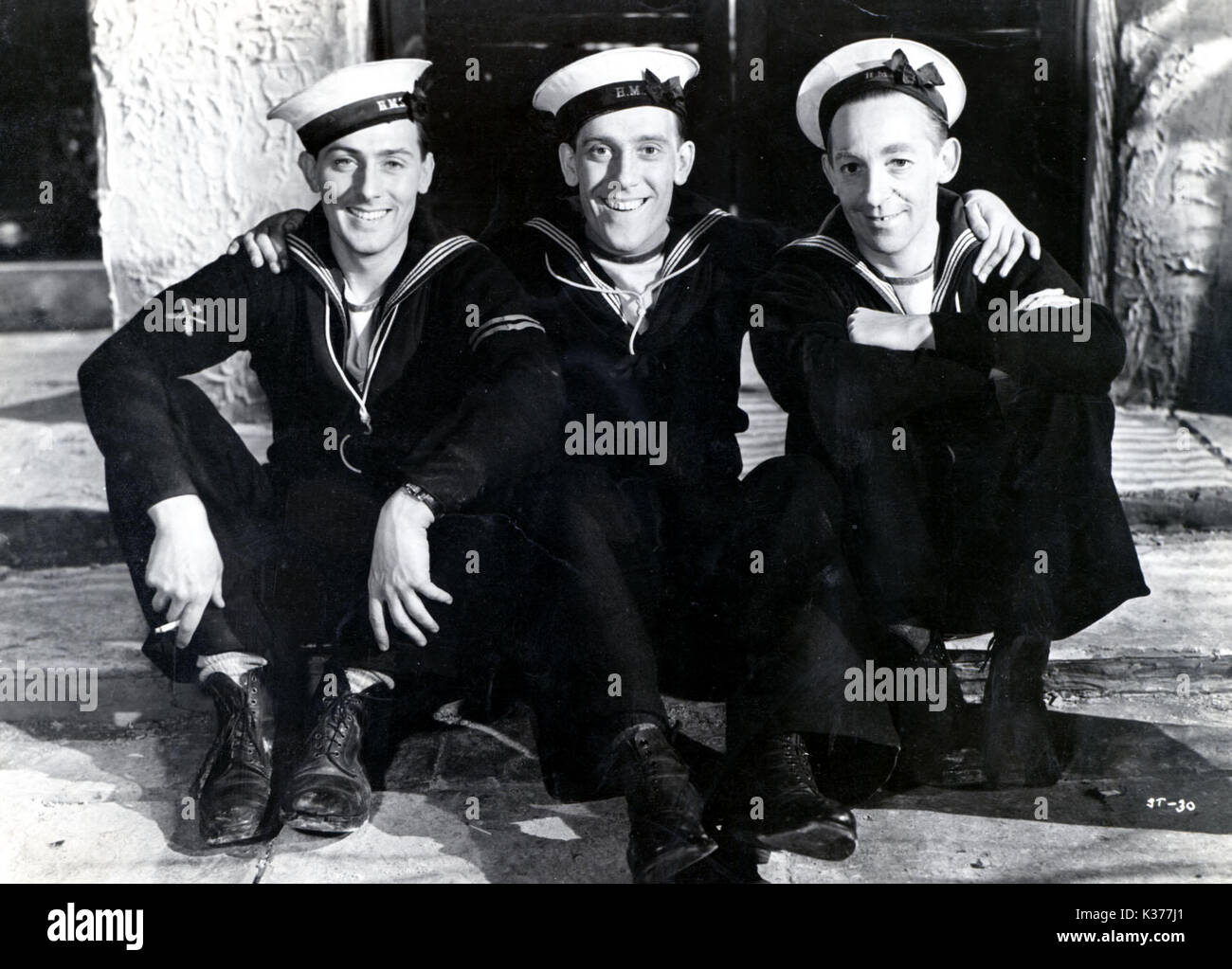 SAILORS THREE MICHAEL WILDING, TOMMY TRINDER AND CLAUDE HULBERT AN ...