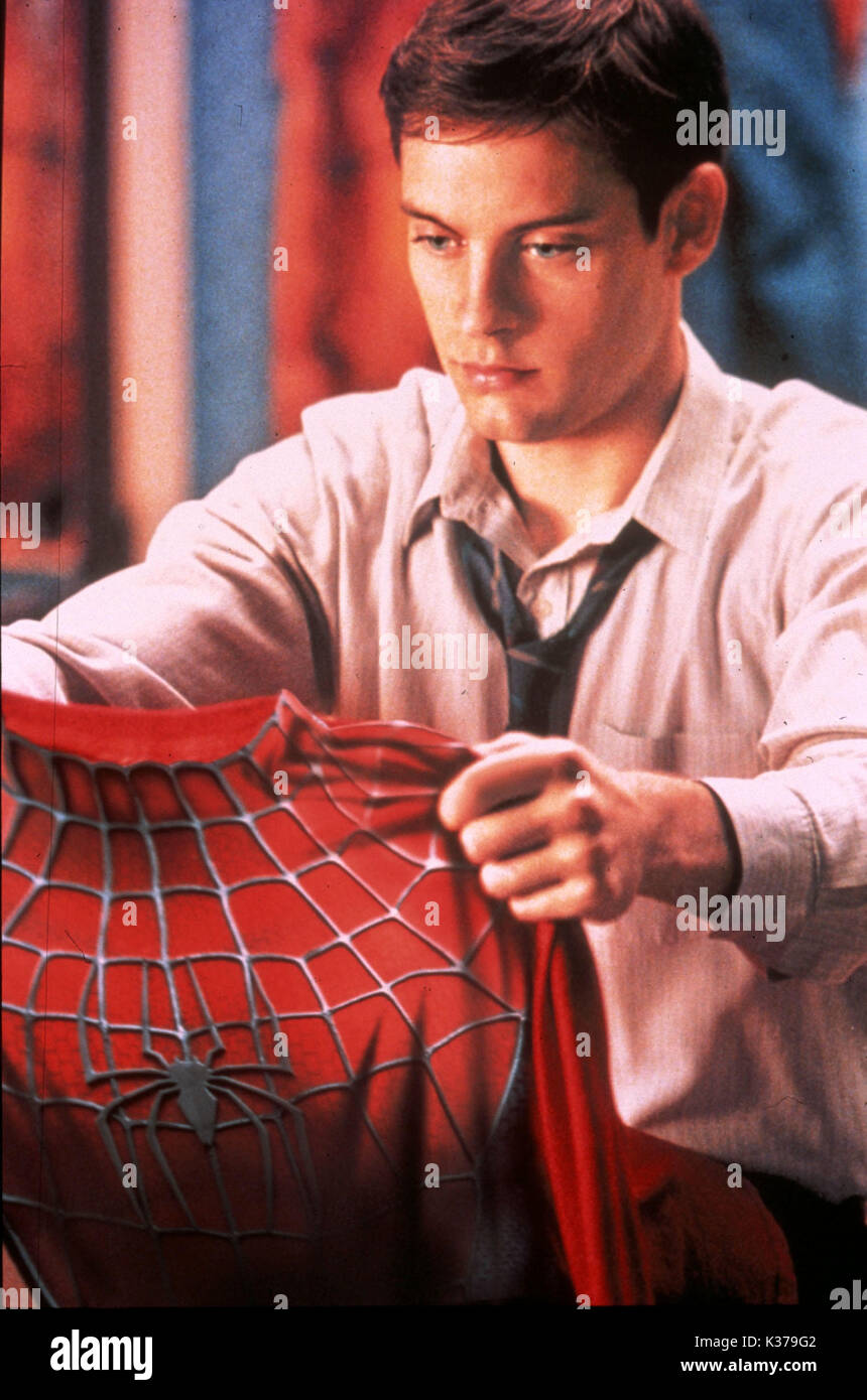 SPIDER-MAN COLUMBIA PICTURES TOBEY MAGUIRE Date: 2002 Stock Photo - Alamy
