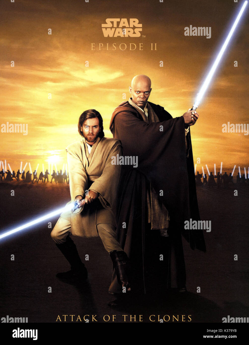 STAR WARS EPISODE II: ATTACK OF THE CLONES Ewan McGregor and Samuel L Jackson YOU MUST CREDIT ...