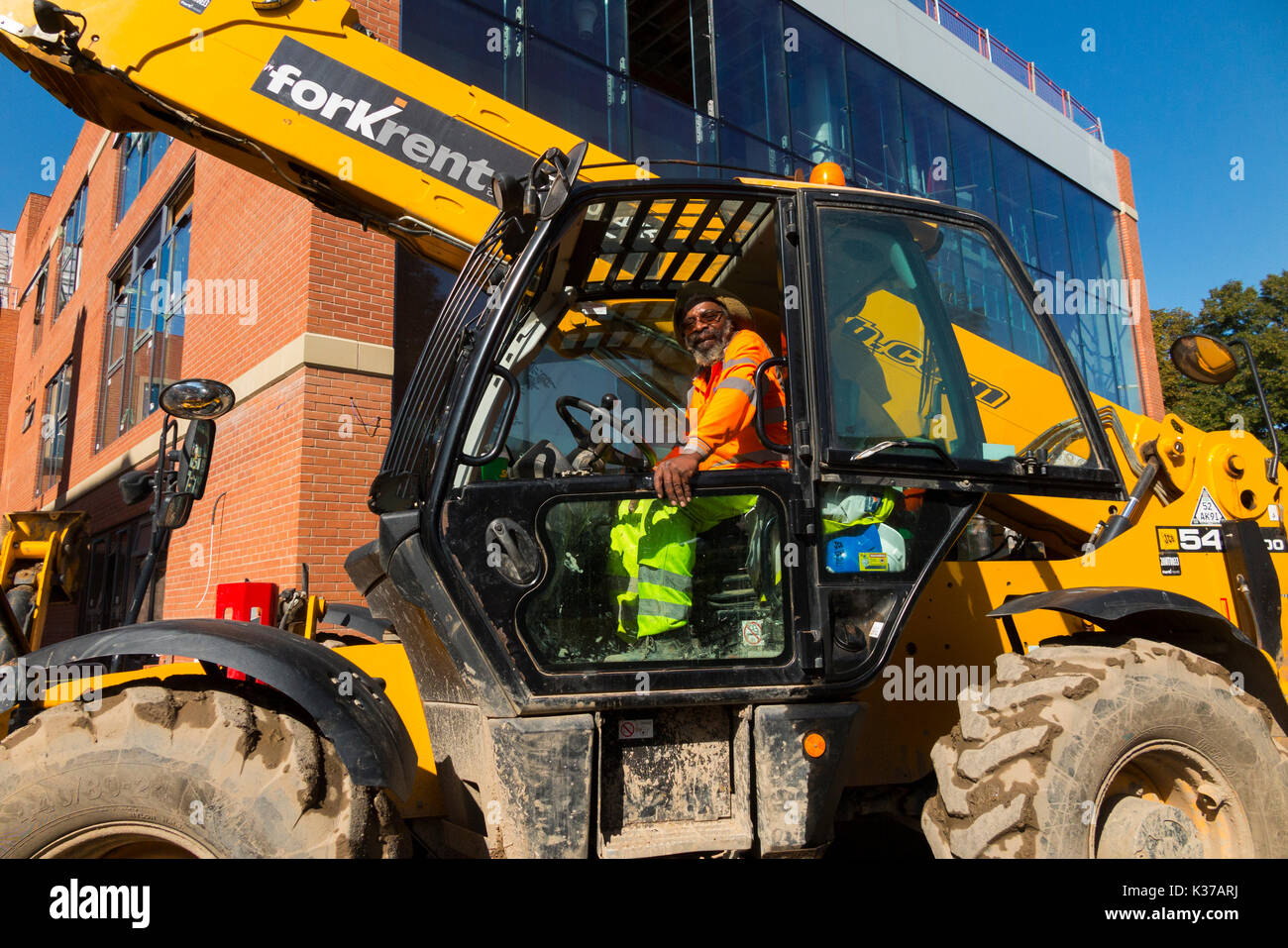 School extension building being built / constructed on a construction ...