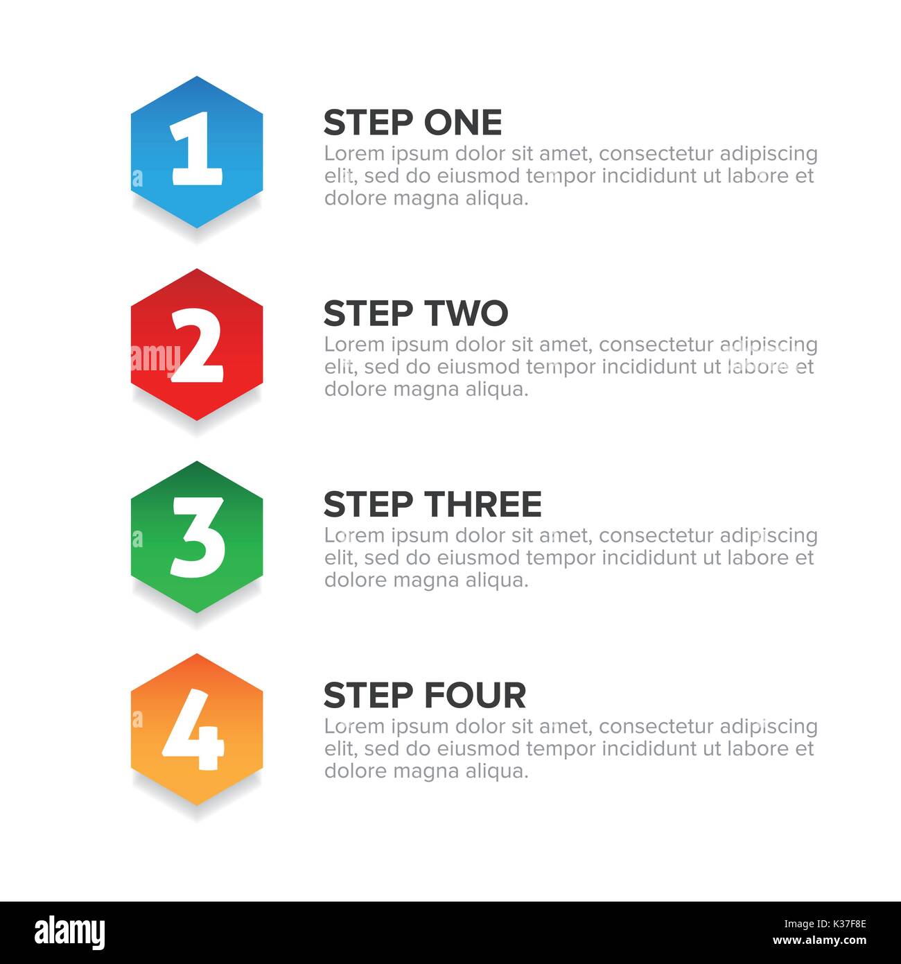 One Two Three Four steps progress bar Stock Vector Image & Art - Alamy