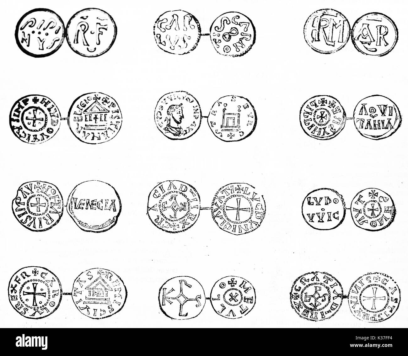 Medieval french coin Cut Out Stock Images & Pictures - Alamy