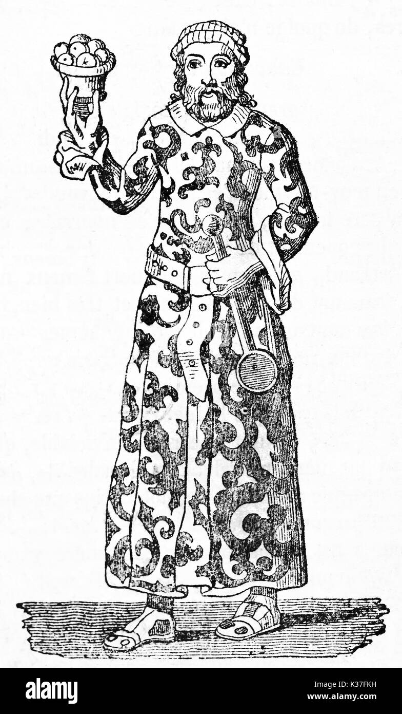 Eumenius (ca. 240 ad - ?) Roman panegyrist dressing an ancient tunic ...