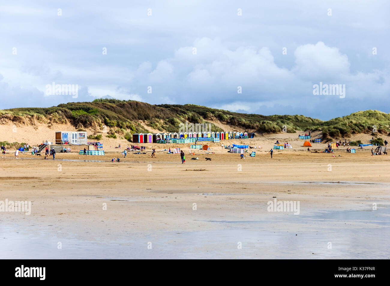 Beach huts at Saunton Sands, Devon, England, UK Stock Photo - Alamy