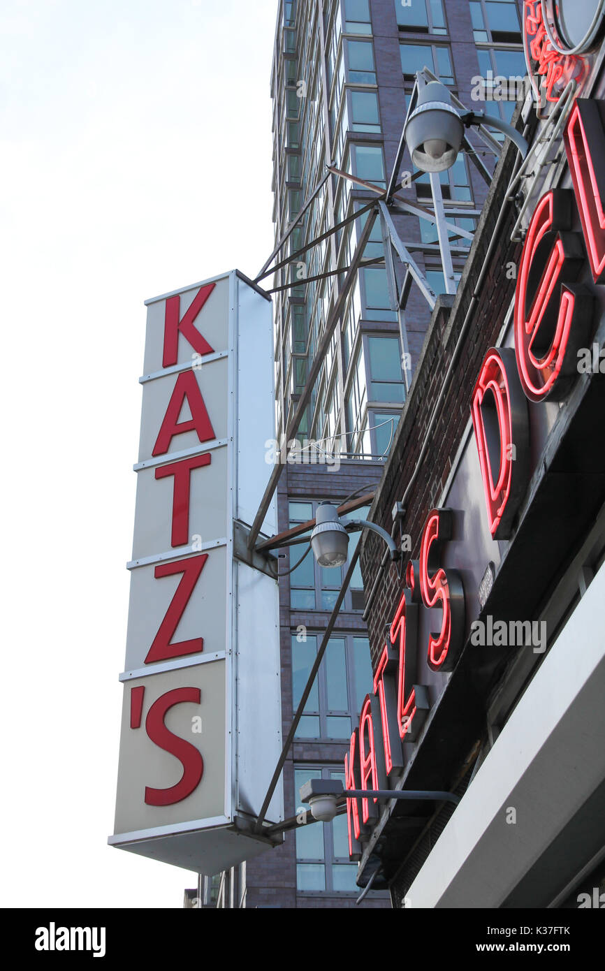 Katz's Delicatessen signs Stock Photo - Alamy