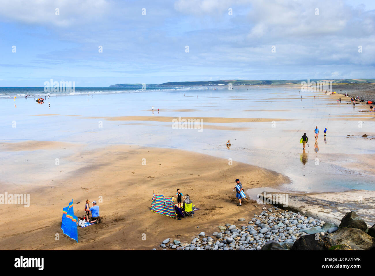 The beach at Westward Ho!, Devon, England, UK Stock Photo - Alamy