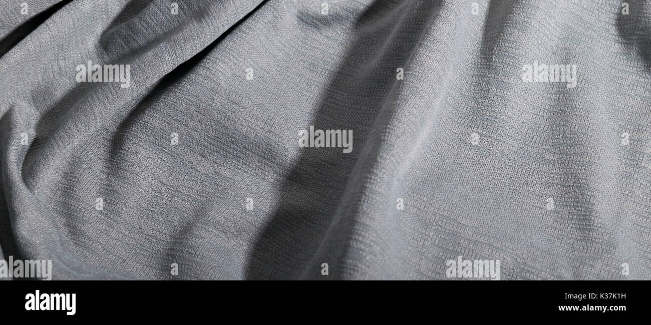 wrinkled canvas synthetic grey fabric texture background Stock Photo ...