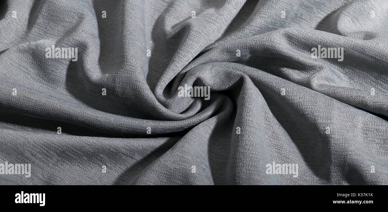 wrinkled canvas synthetic grey fabric texture background Stock Photo ...