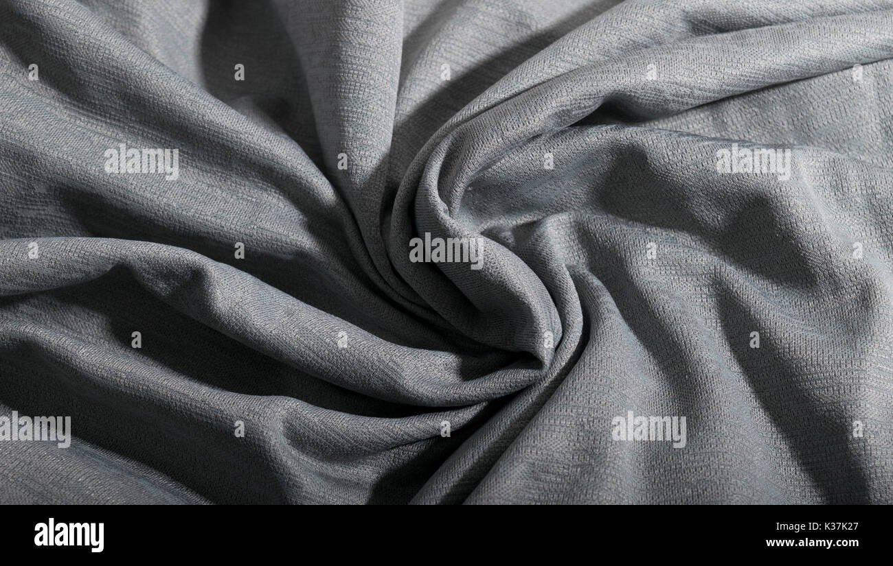 wrinkled canvas synthetic grey fabric texture background Stock Photo ...
