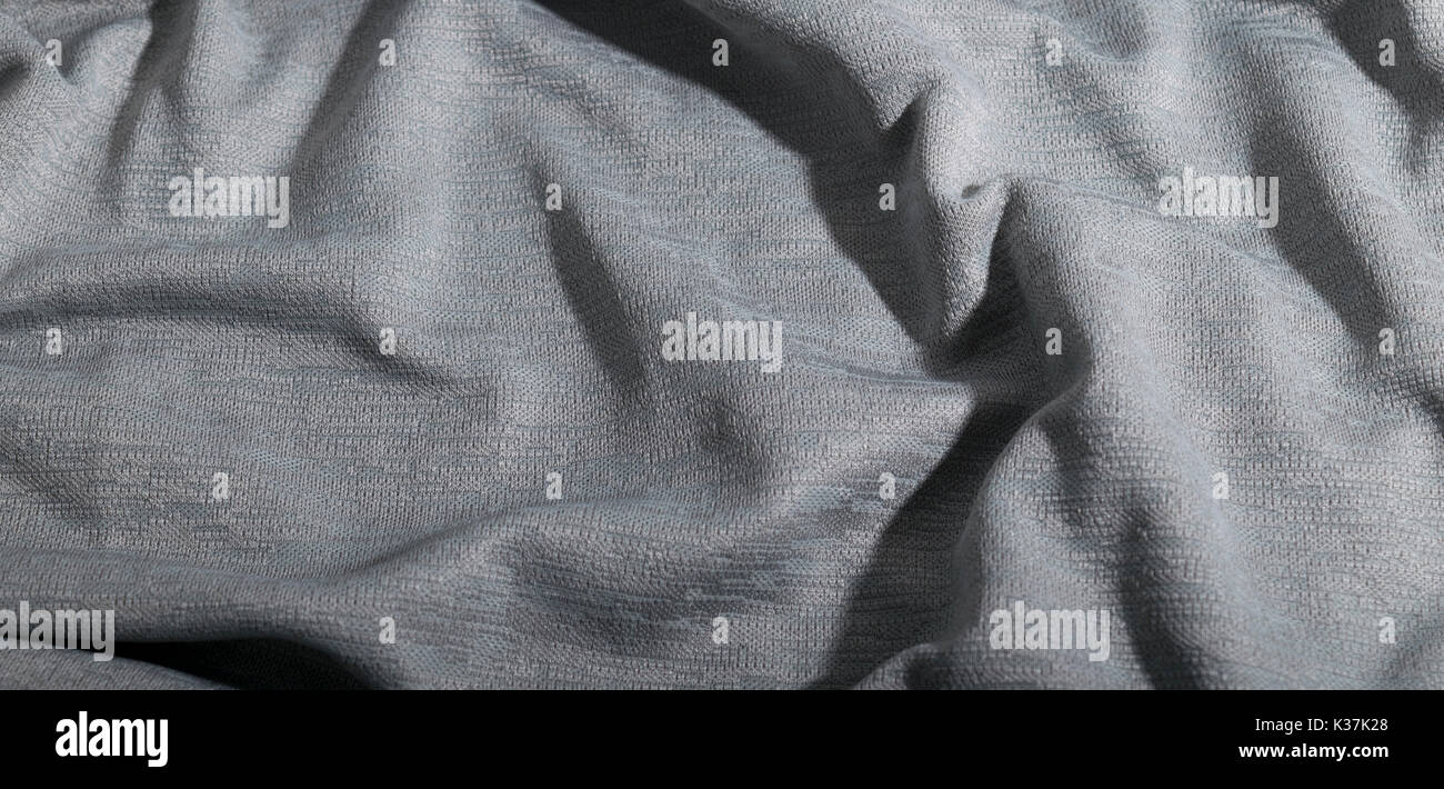 wrinkled canvas synthetic grey fabric texture background Stock Photo ...