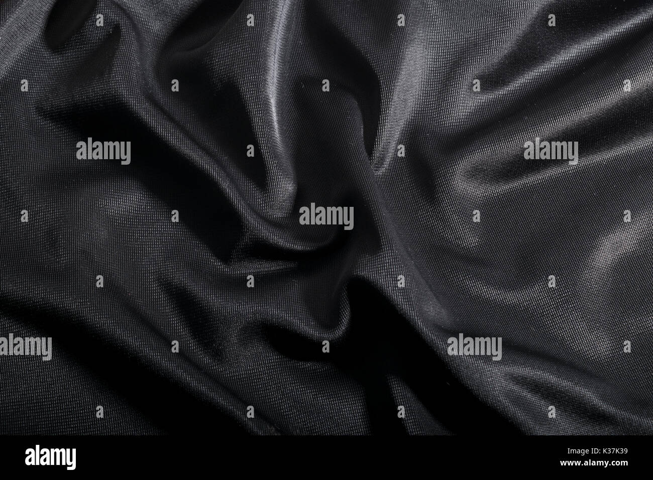 wrinkled canvas synthetic black fabric texture background Stock Photo ...