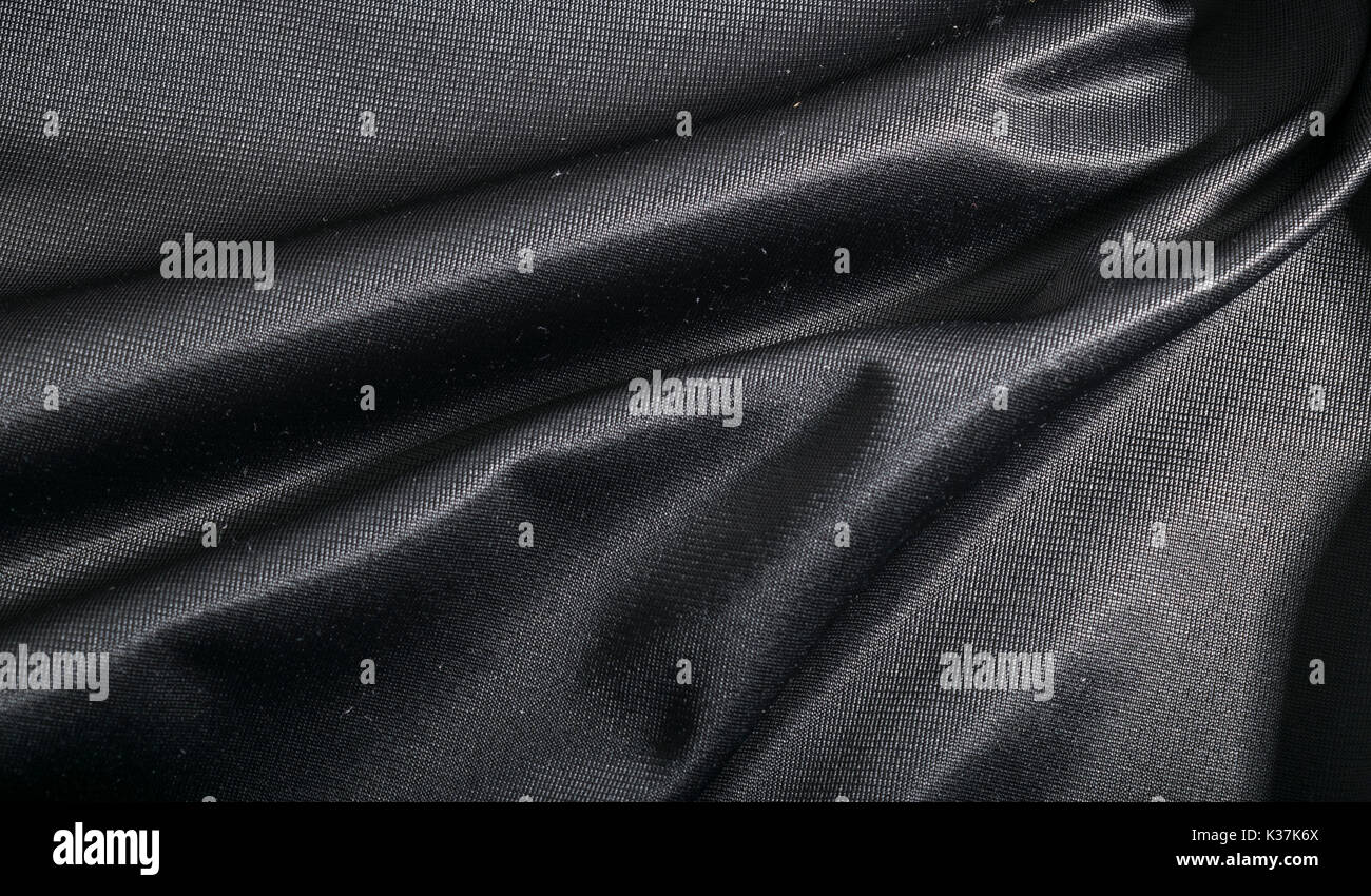 wrinkled canvas synthetic black fabric texture background Stock Photo ...