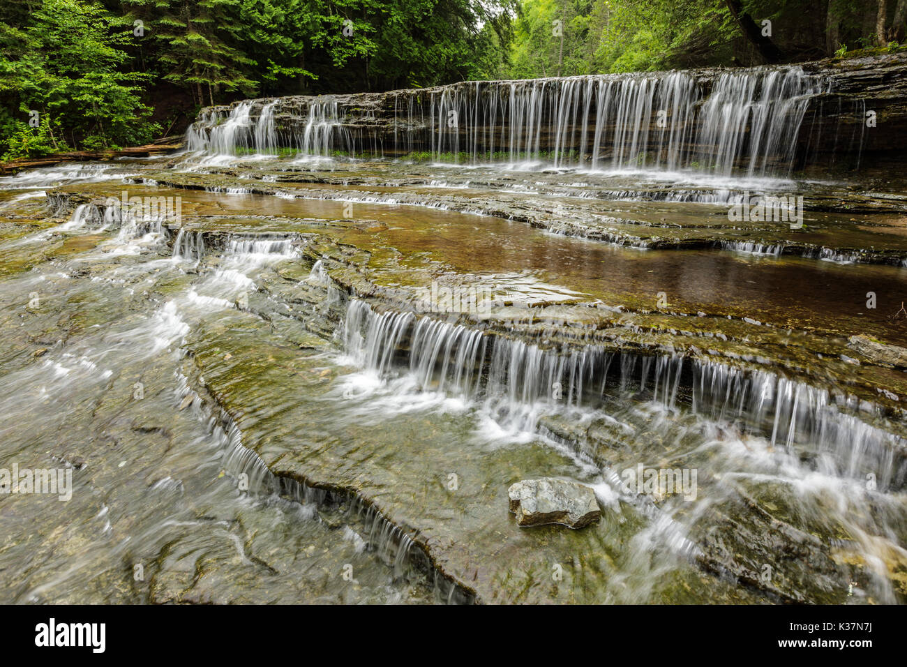 Au Train Falls in the Upper Peninsula of Michigan Stock Photo - Alamy