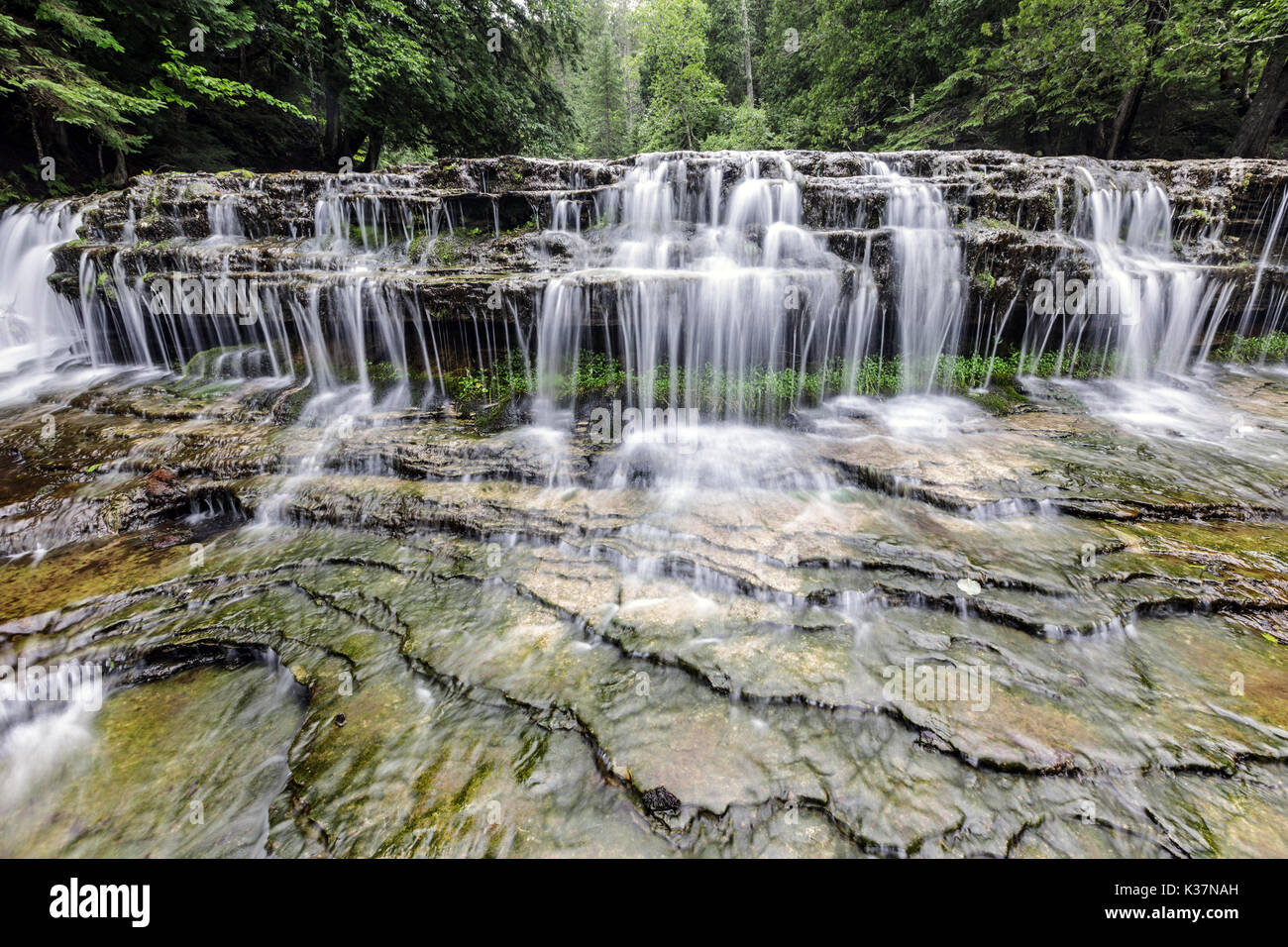 Au Train Falls in the Upper Peninsula of Michigan Stock Photo - Alamy