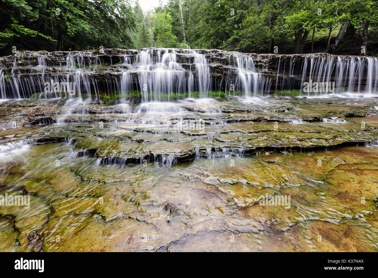 Au Train Falls in the Upper Peninsula of Michigan Stock Photo - Alamy