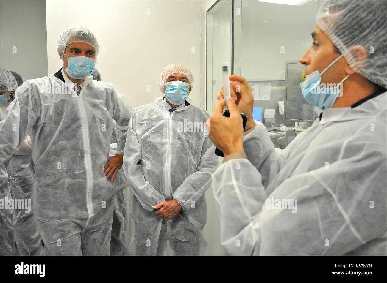 Opening day of brand new Aguettant Pharmaceutical Laboratory in Lyon ...
