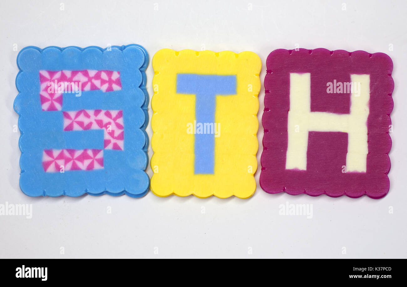 Fused bead ordinal number blocks 5th Stock Photo - Alamy