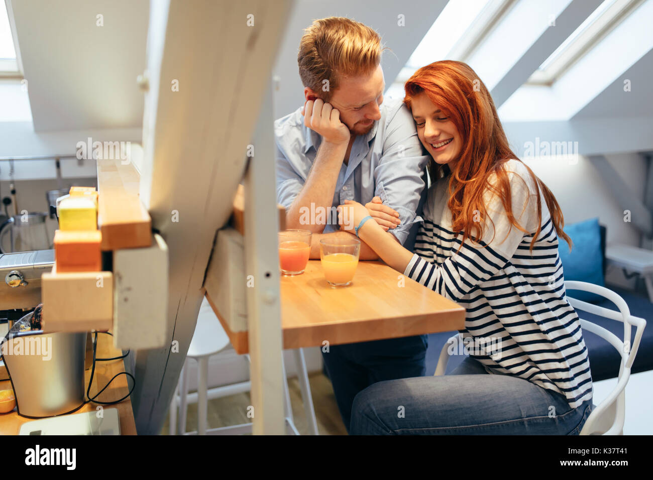 Couple in love planning hi-res stock photography and images - Alamy